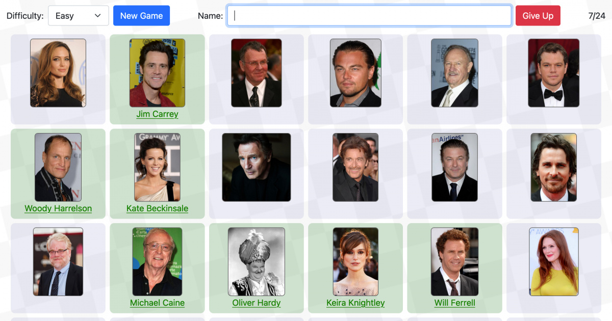 Actor Name Game - Software - Picco Development